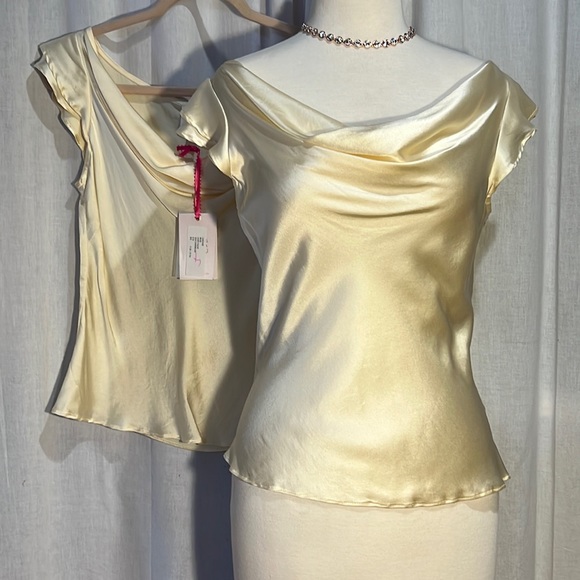 JB by Julie Brown | Tops | Jb Julie Brown Silk Charmeuse Shell Wdraped ...